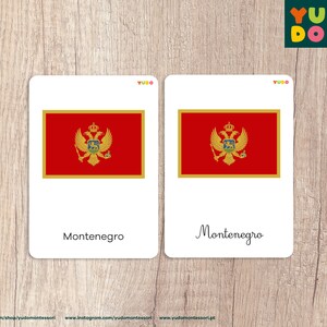 Montessori Flags of Europe 3-part Cards, Geography for Kids, Vocabulary ...