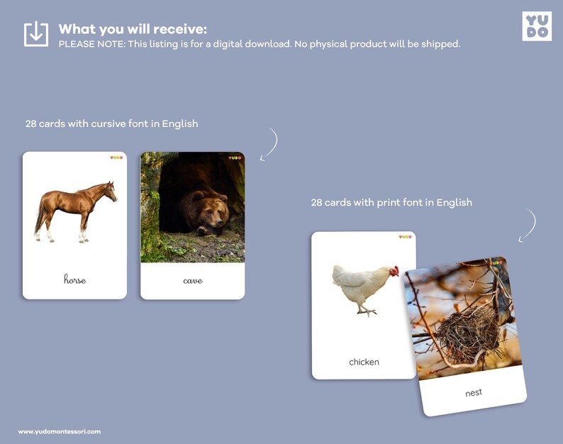 28 Montessori Animal Homes 3 Part Cards for Kids, Animals and Their ...