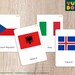 Montessori Flags of Europe 3-part Cards, Geography for Kids, Vocabulary ...