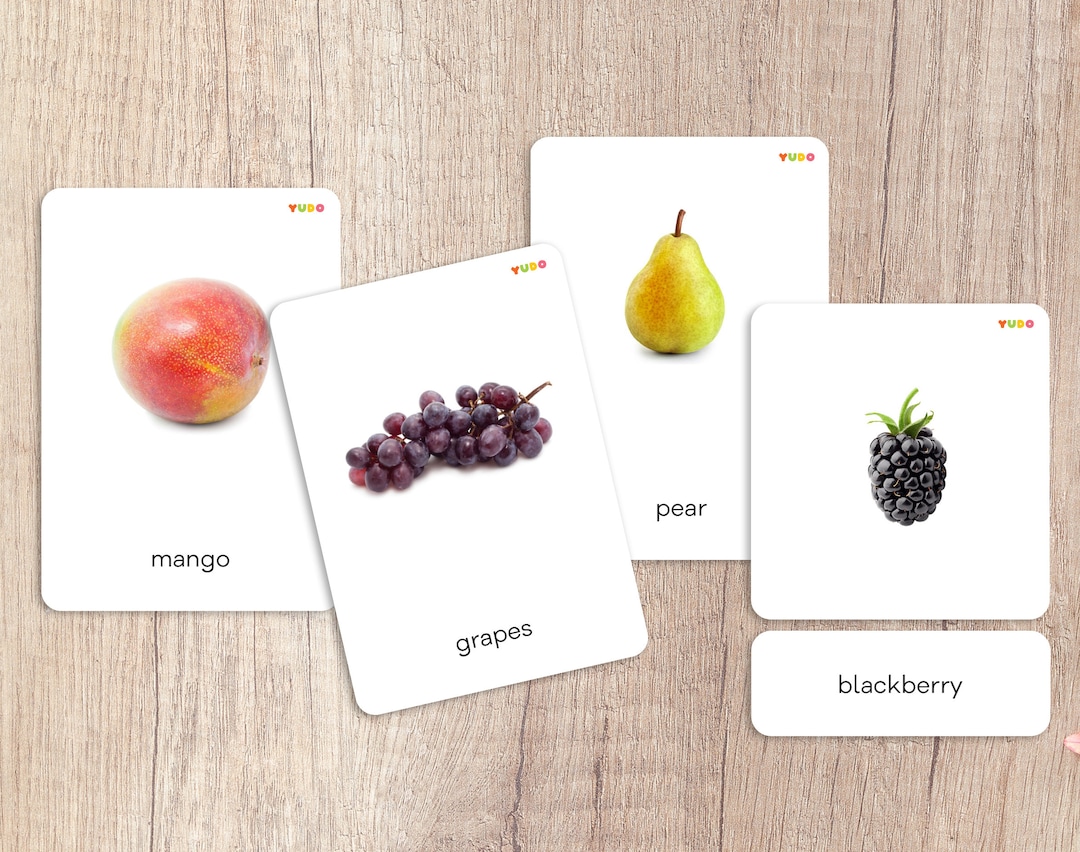 FRUITS Language Cards Nomenclature Cards Montessori - Etsy
