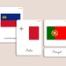 Montessori Flags of Europe 3-part Cards, Geography for Kids, Vocabulary ...