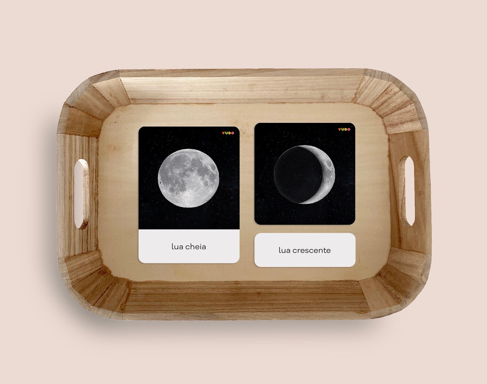 Science MOON PHASES Cards for Kids, Montessori Nomenclature Cards ...