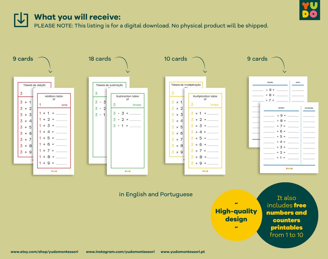 BUNDLE Montessori Math Operations Booklets, Primary Math Practice ...