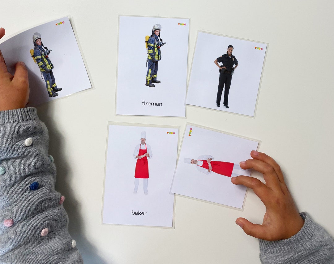 OCCUPATIONS Printable Cards, Professions Nomenclature Cards, Language ...