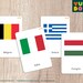 Montessori Flags of Europe 3-part Cards, Geography for Kids, Vocabulary ...