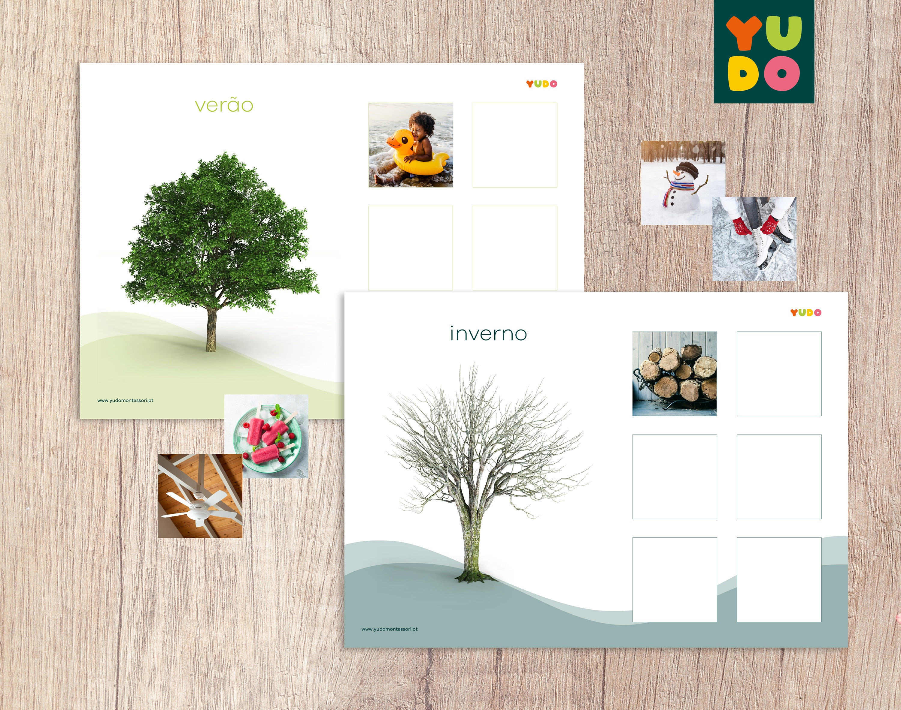 SEASONS Activity for Toddlers, Portuguese Language, Four Seasons ...