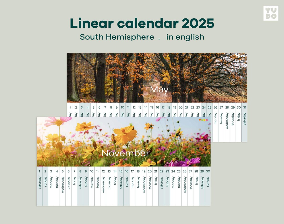 Montessori Linear Calendar 2025, Printable Classroom Calendar PDF ...