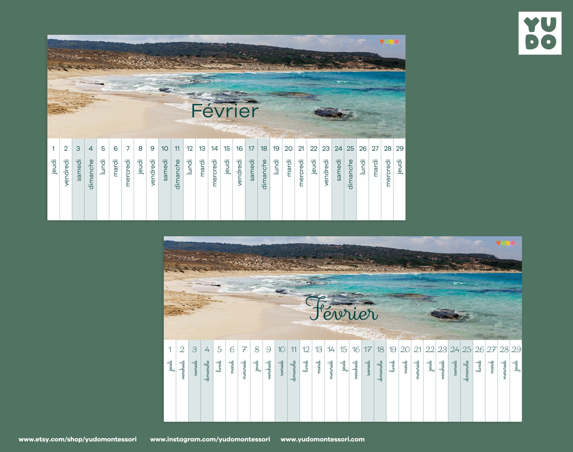 2024 Beam of Time Calendar, South Hemisphere Annual Calendar in French ...