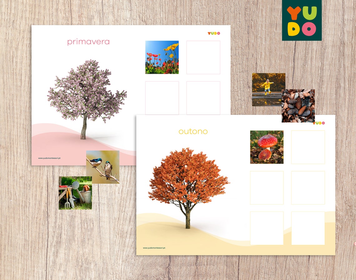 SEASONS Activity for Toddlers, Portuguese Language, Four Seasons ...