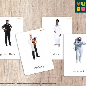PROFESSIONS Montessori 3 Part Cards, Job Classified Cards, Child ...