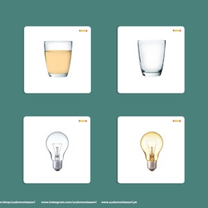 ANTONYMS Matching Cards With Real Images, Opposites Montessori Cards ...