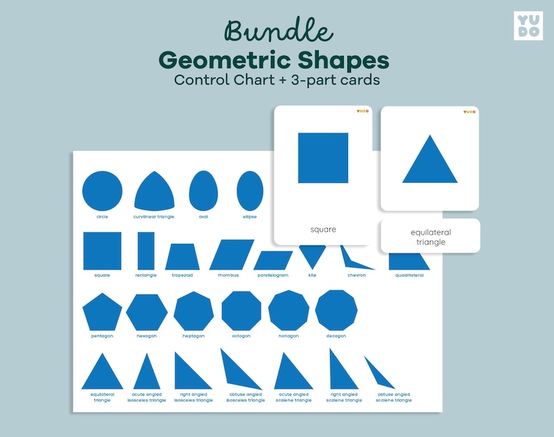 Geometry Shapes Activity, Montessori Cabinet Control Chart, Montessori ...