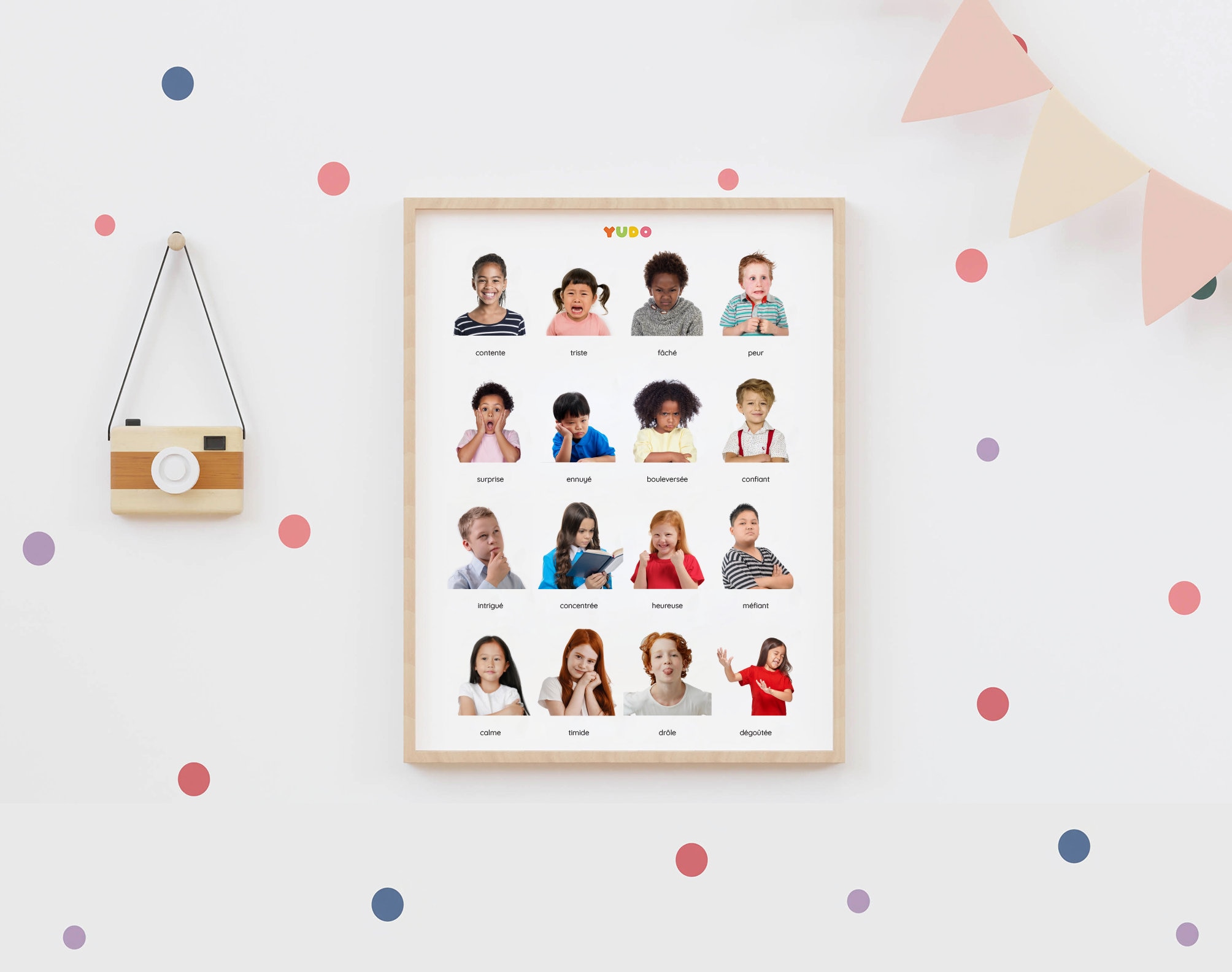 Photo EMOTION Flashcards Printable in French, Features Real Children ...