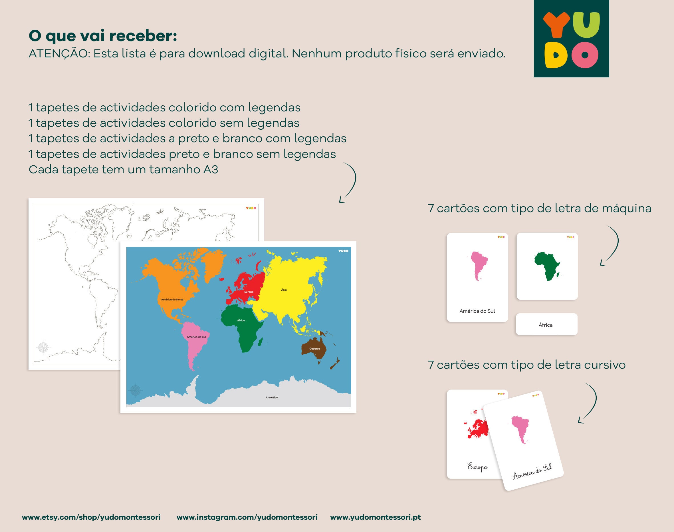 CONTINENTS MAPS, Montessori Cards, Montessori Globe Color-code ...