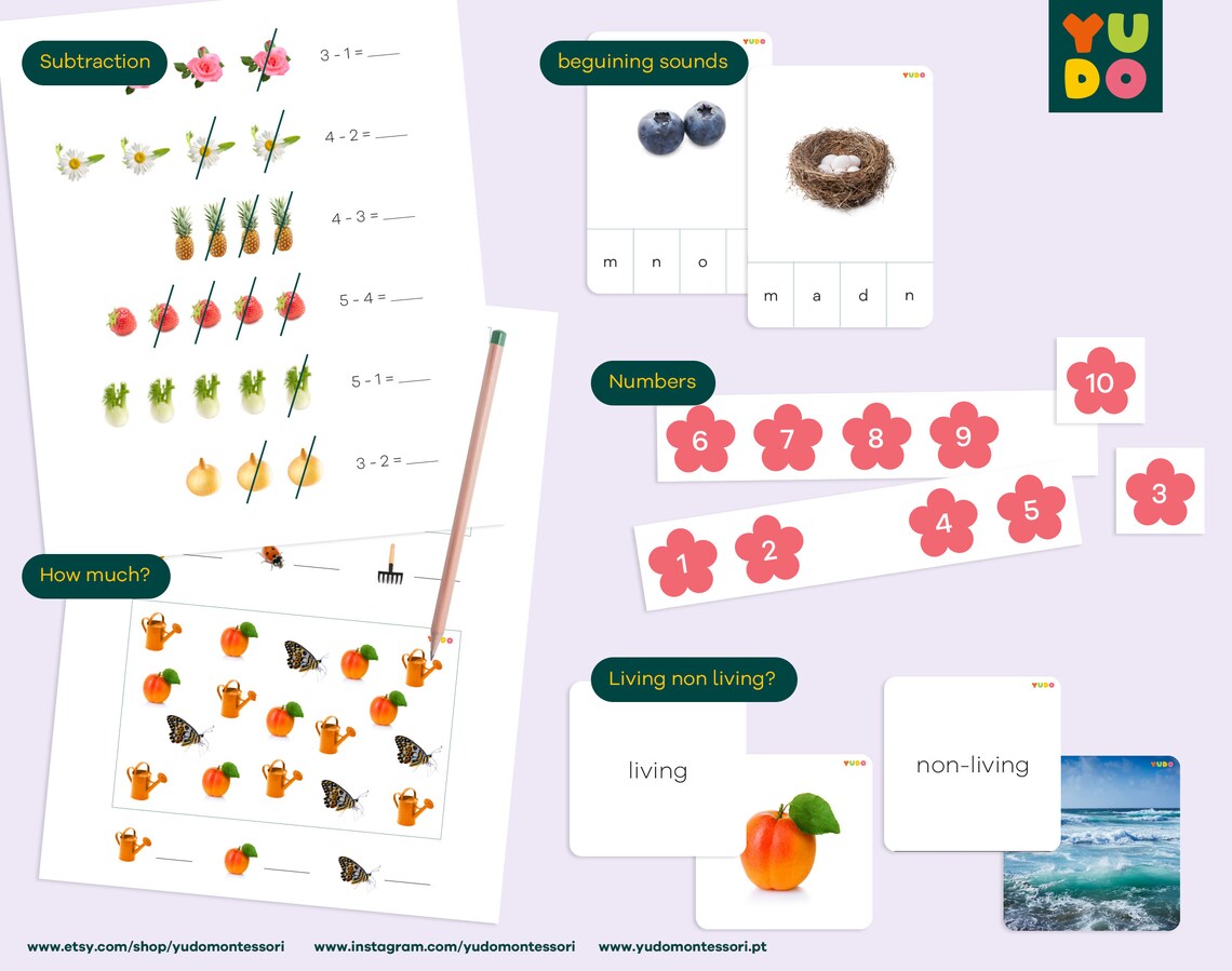 SPRING BUNDLE Activities for Kids Spring Learning Montessori - Etsy
