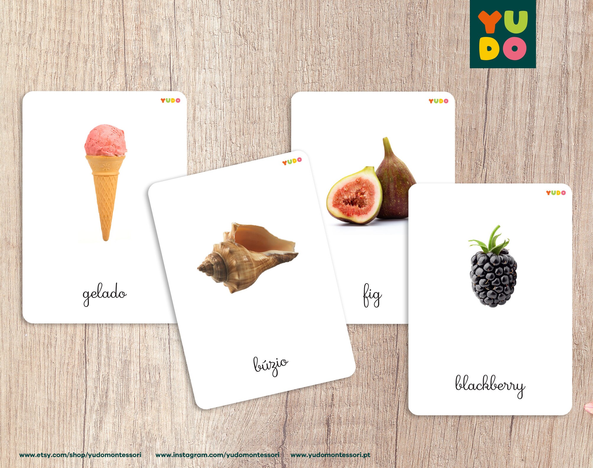 SUMMER Montessori 3 Part Cards With Real Pictures. Language Cards for ...