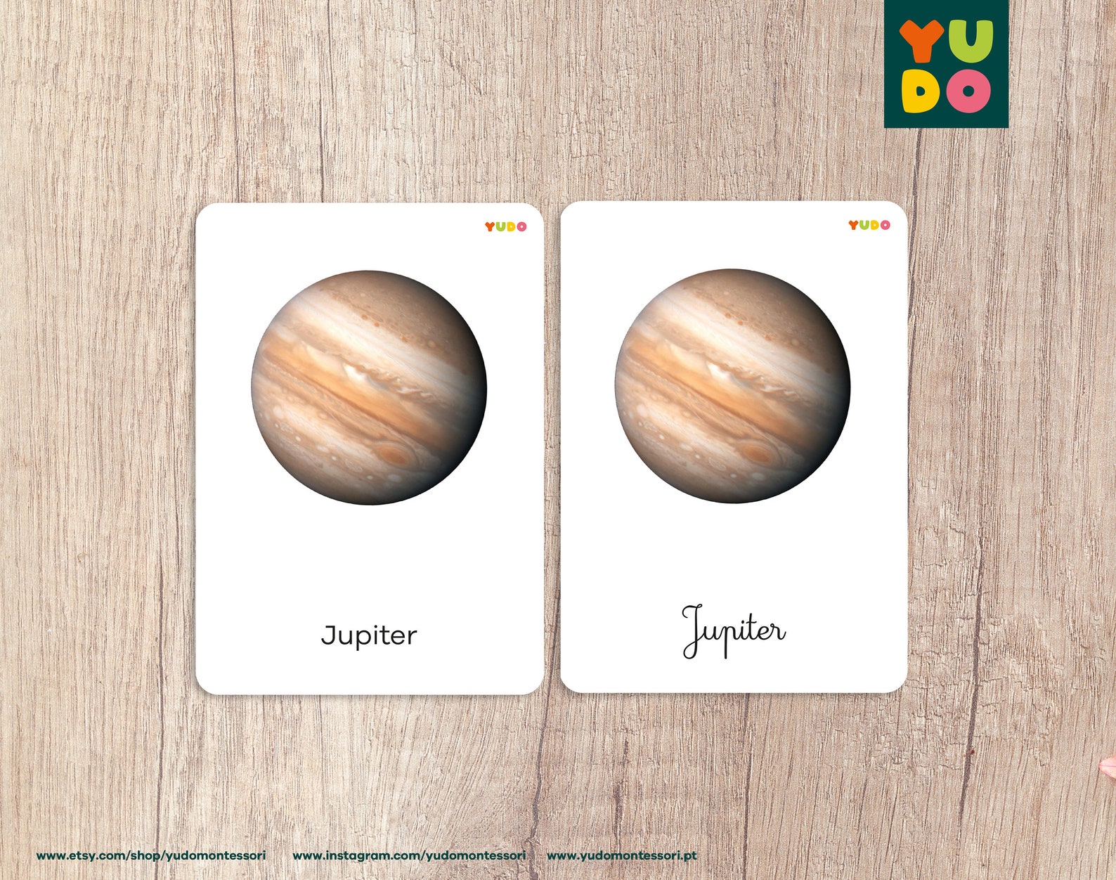 SPACE Montessori Cards, Solar System Flash Cards, Science Three Part ...