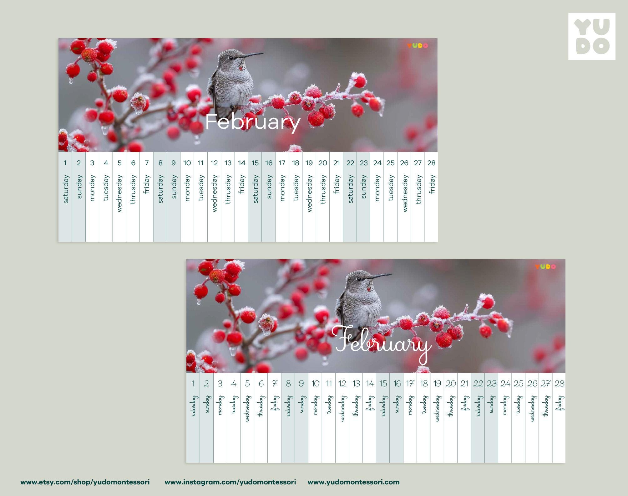 2025 Montessori Linear Calendar, Printable Classroom Calendar PDF ...
