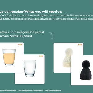OPPOSITE Matching Cards, Montessori Learning Activity, Pairing Cards ...