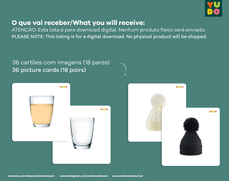 ANTONYMS Matching Cards With Real Images, Opposites Montessori Cards ...