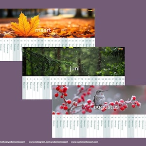 2025 Wall Calendar for Classroom, Visual Calendar for Kids, Printable ...