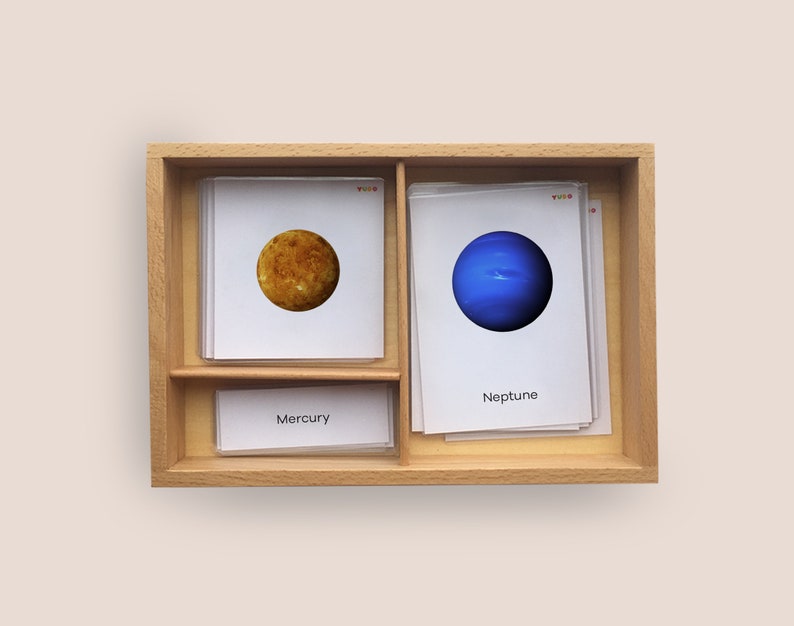 SOLAR SYSTEM. Montessori 3-part Cards. Nomenclature Cards With Two ...