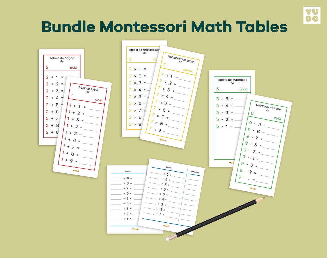 BUNDLE Montessori Math Operations Booklets, Primary Math Practice ...