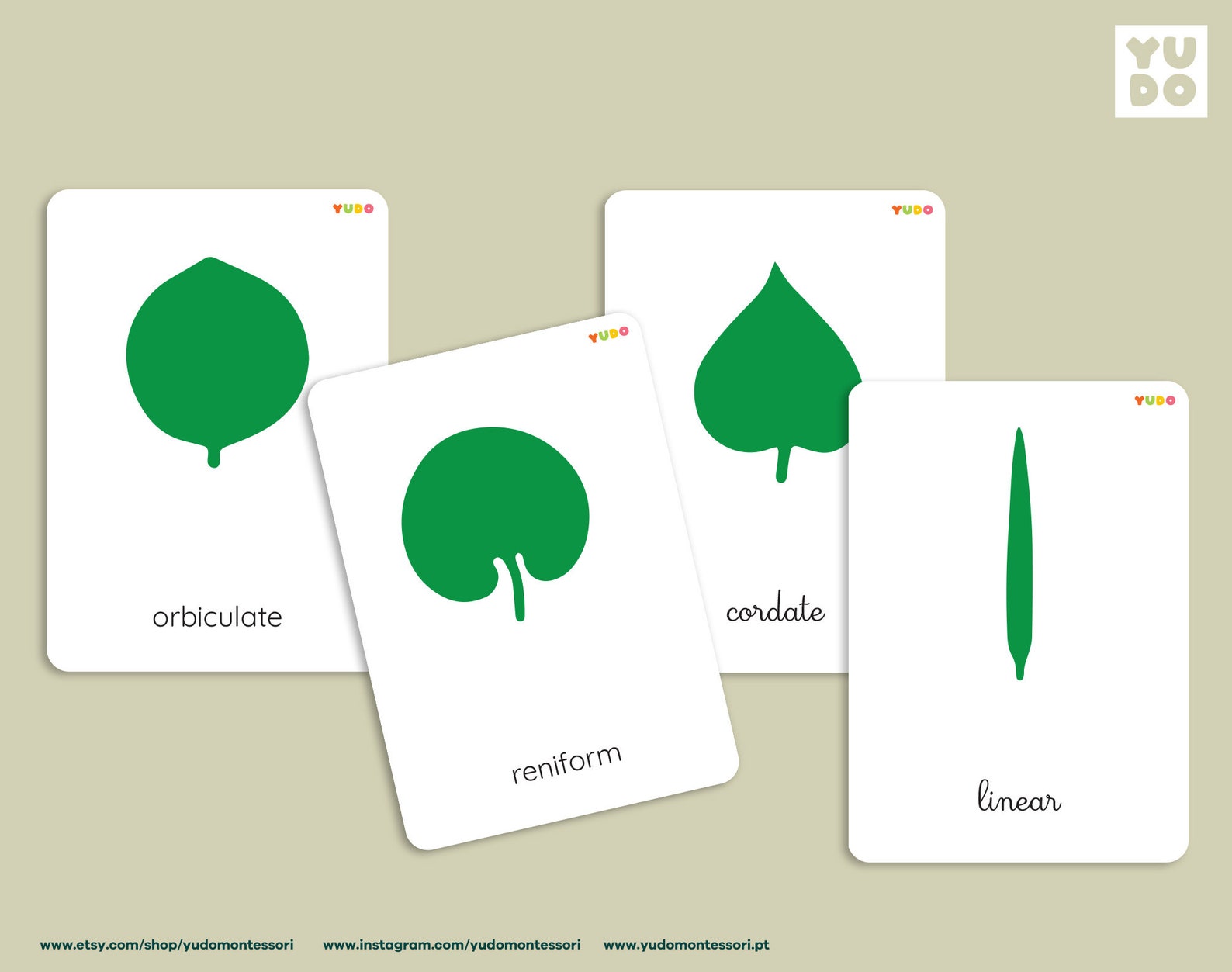 Montessori Leaf Shapes Control Chart, Montessori Botany Cabinet Cards ...