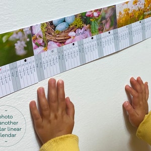 Montessori Linear Calendar 2024, Printable Classroom Calendar PDF ...