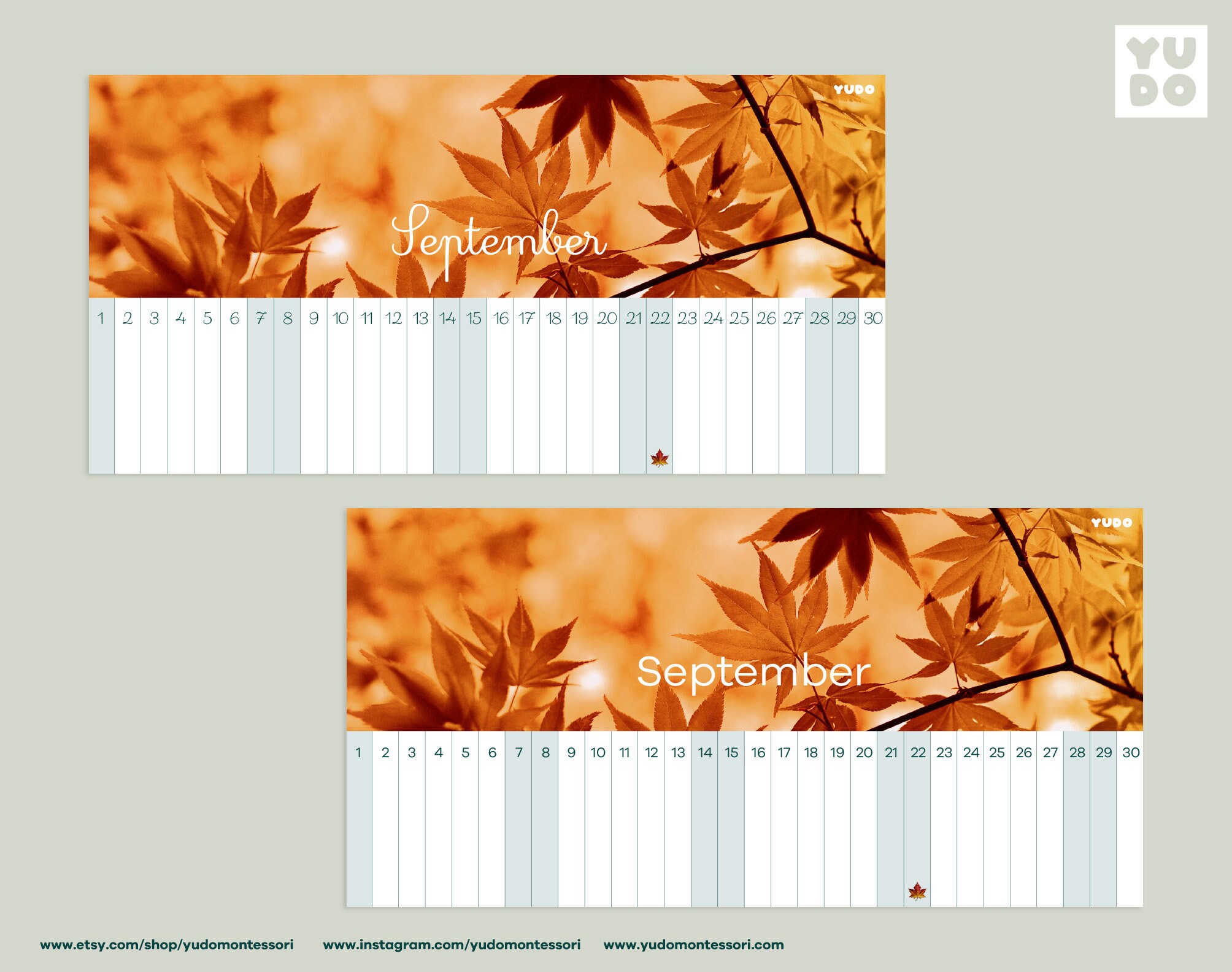 Montessori Linear Calendar 2024, Printable Classroom Calendar PDF ...