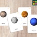 SPACE Montessori Cards, Solar System Flash Cards, Science Three Part ...