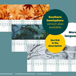 2024 Printable Wall Calendar in Italian, North Hemisphere Annual ...