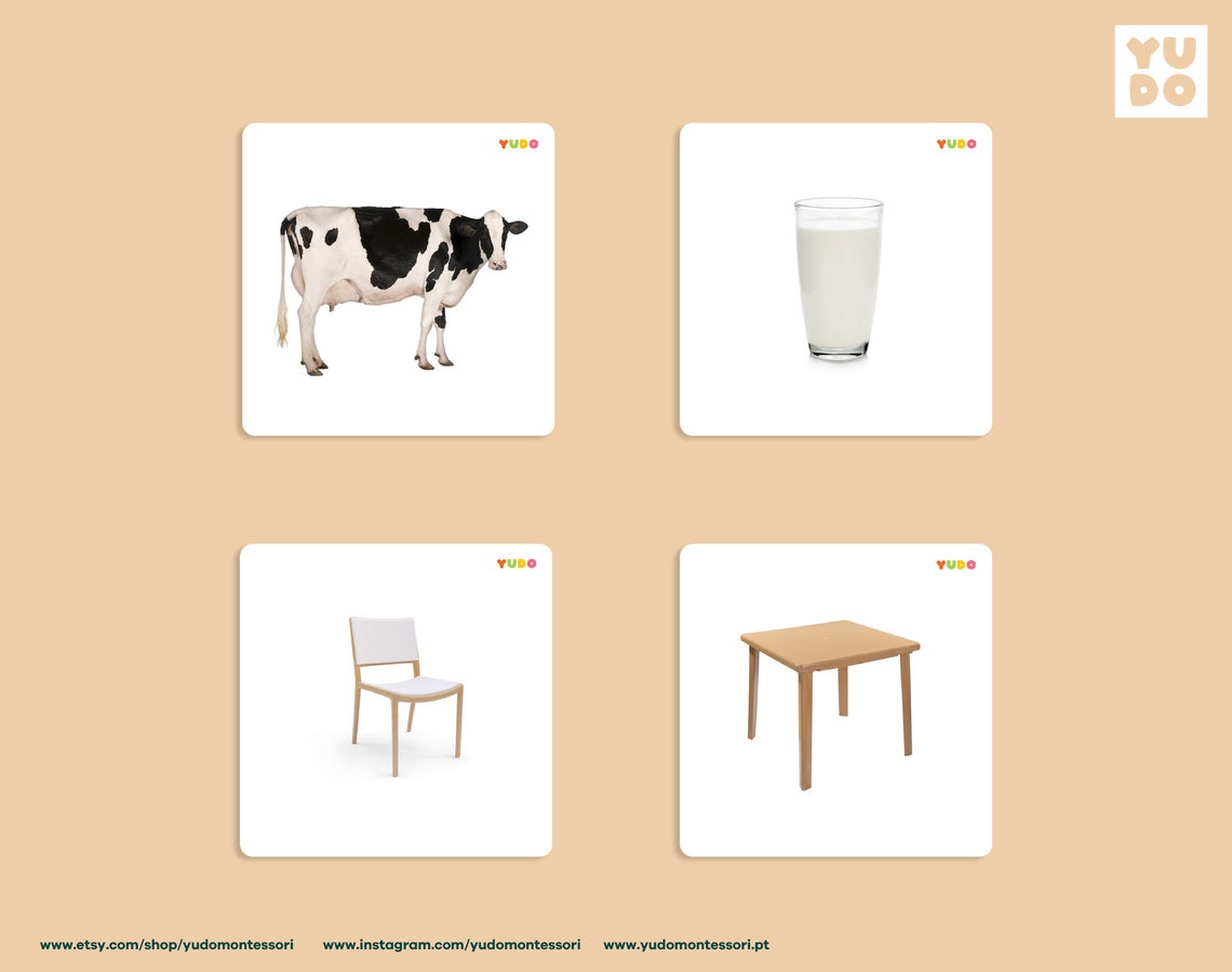 36 Picture Association Cards, Montessori Matching Game, Things That Go ...