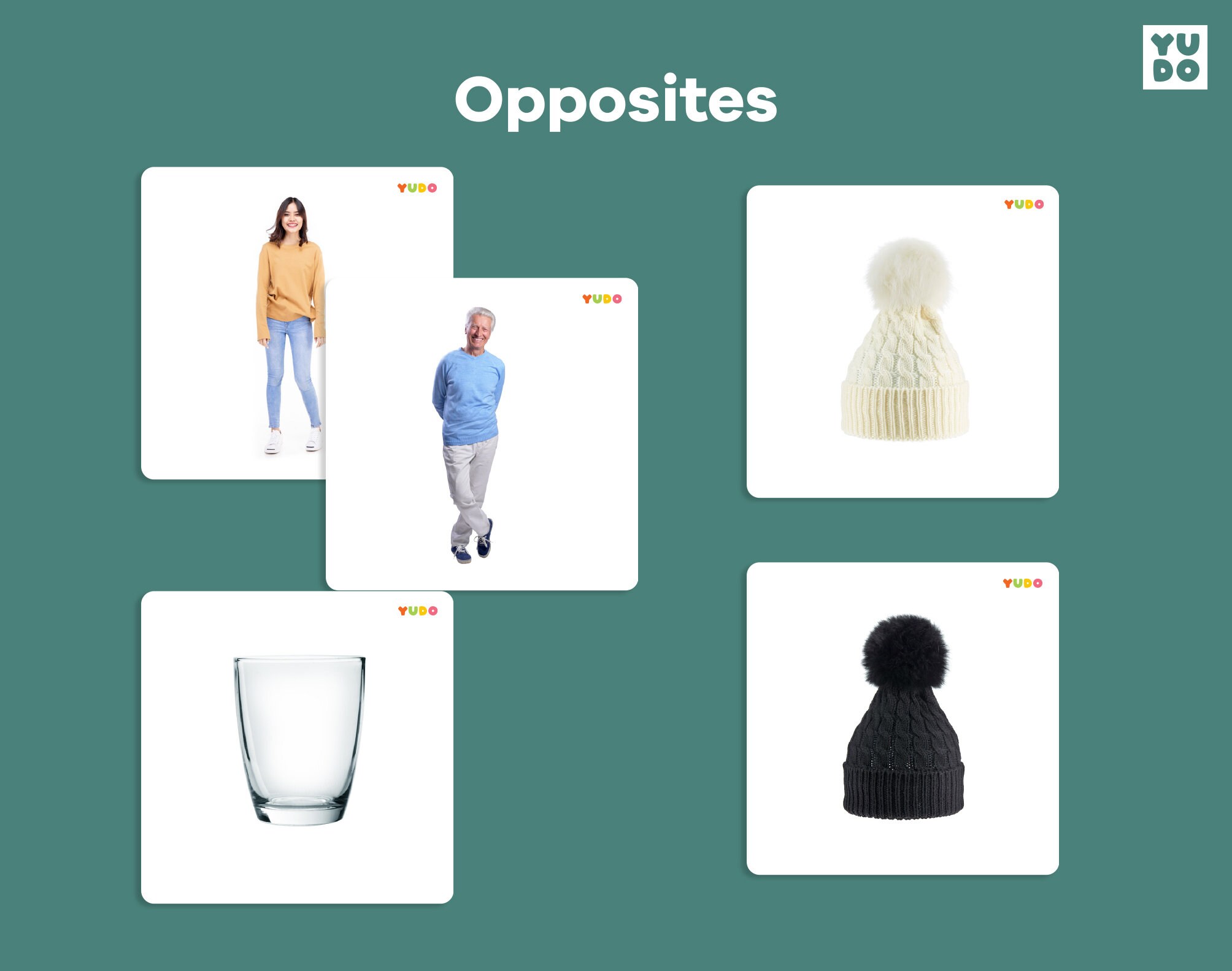 OPPOSITE Matching Cards, Montessori Learning Activity, Pairing Cards ...