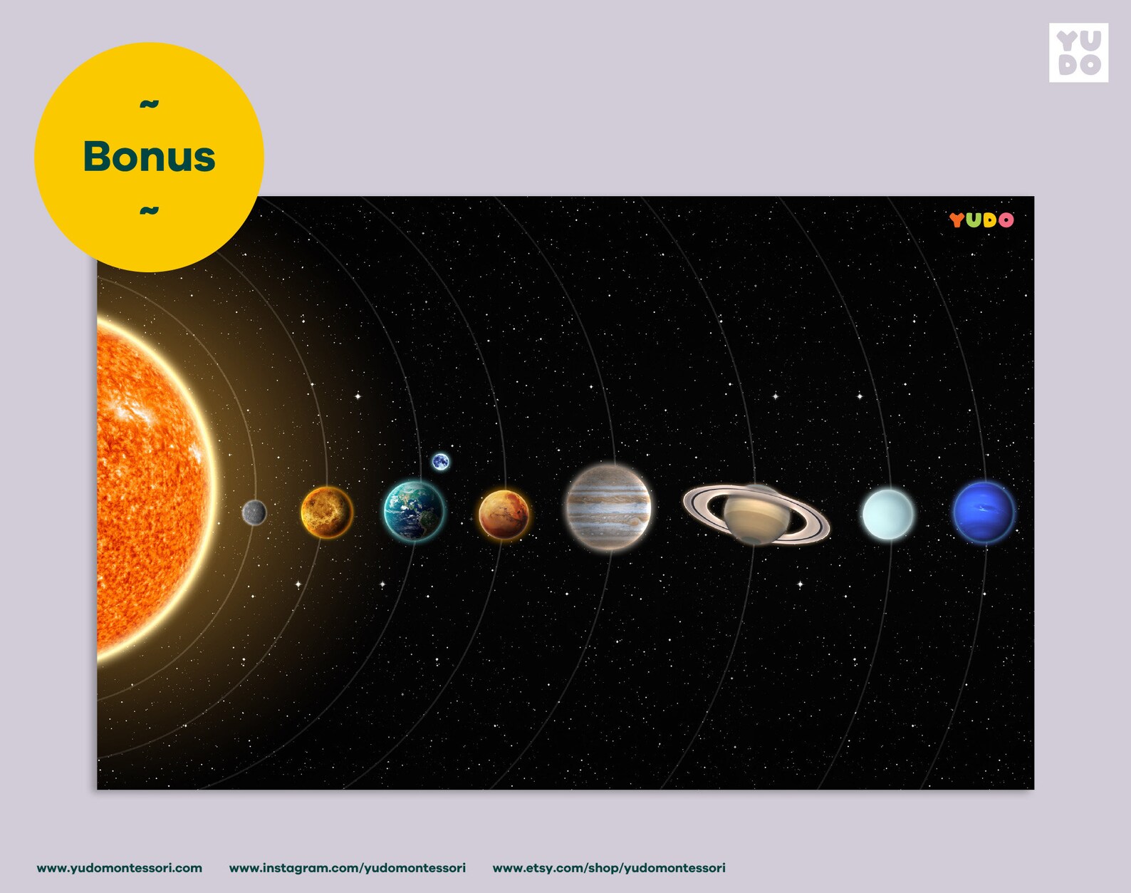 SPACE Cards in Dutch, Solar System Montessori Flashcards, Science 3 ...
