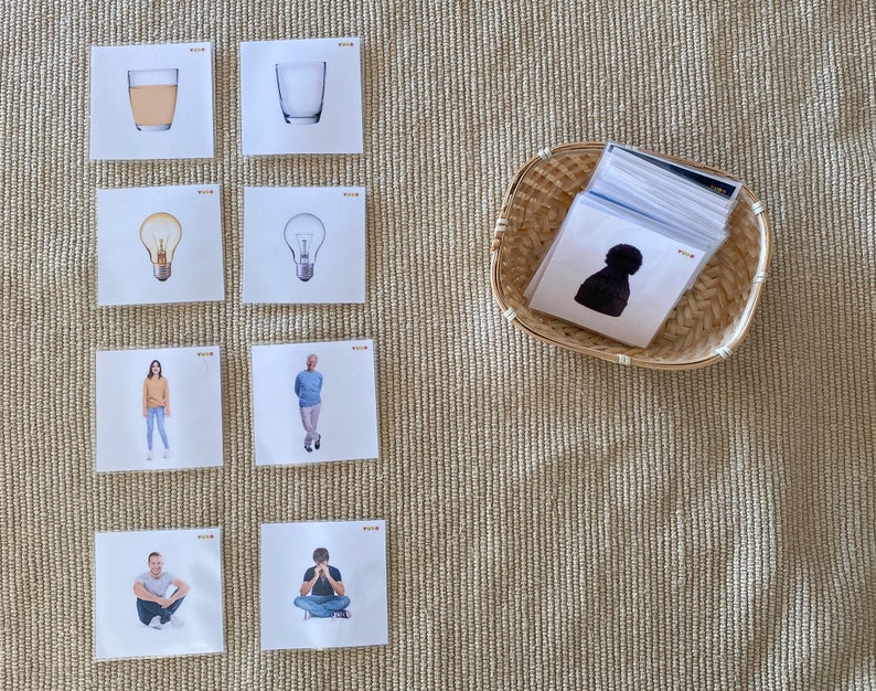 ANTONYMS Matching Cards With Real Images, Opposites Montessori Cards ...