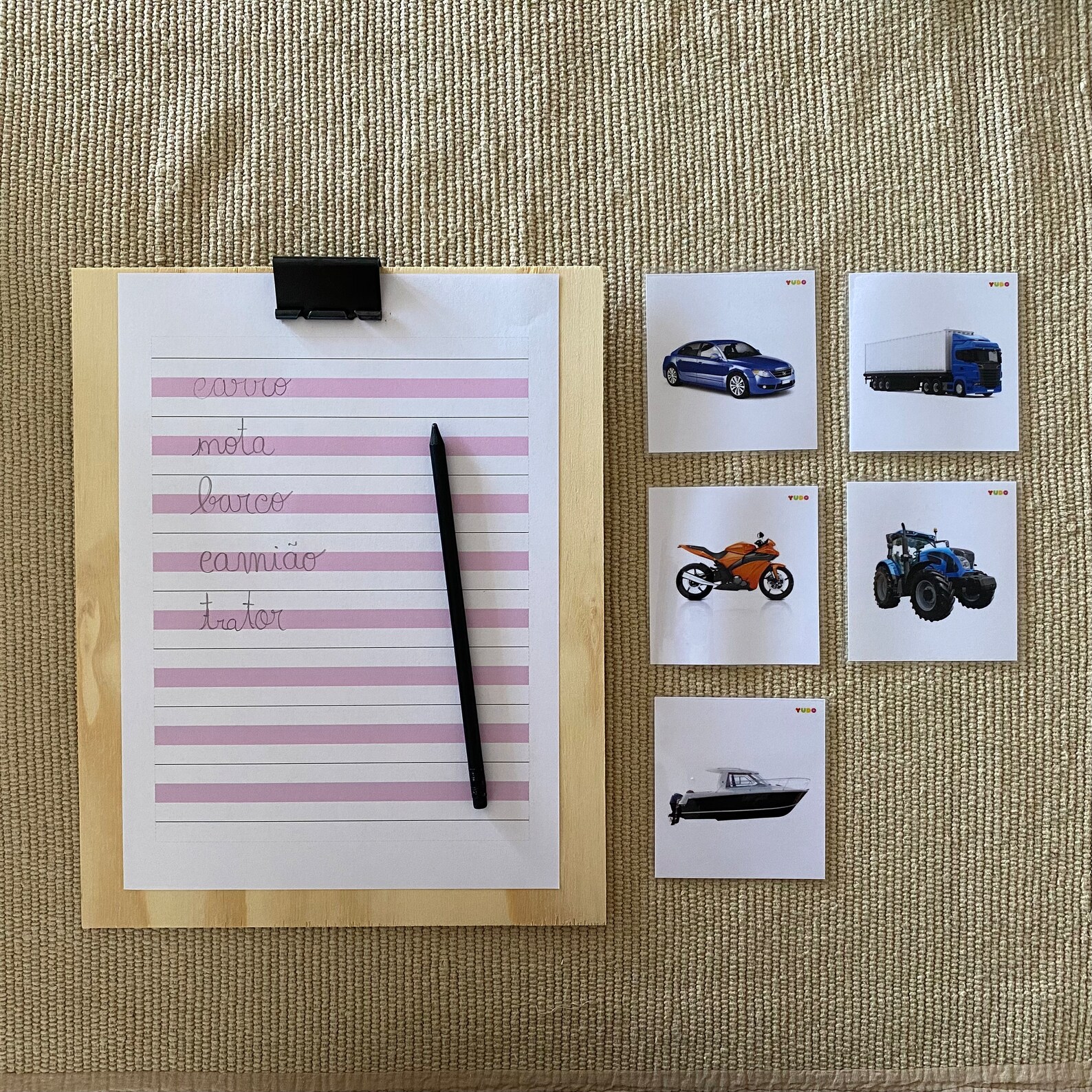 Montessori Writing Paper Bundle, Pink Wide-lined Paper, Blue Thin-lined ...
