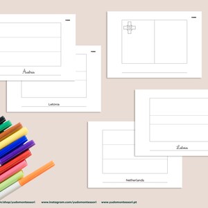 Montessori Flags of Europe 3-part Cards, Geography for Kids, Vocabulary ...