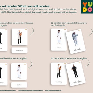 PROFESSIONS Montessori 3 Part Cards, Job Classified Cards, Child ...