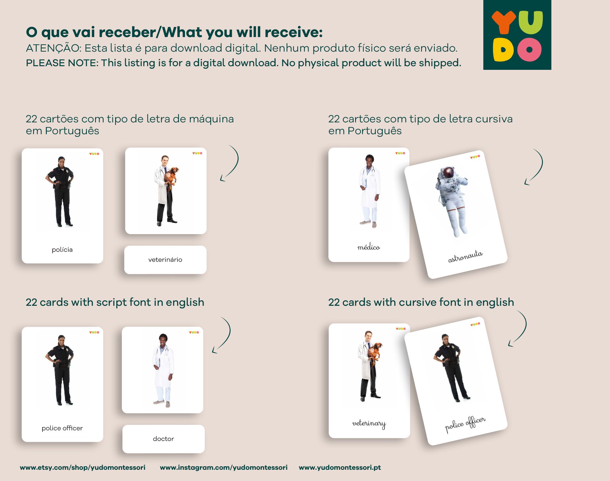 PROFESSIONS Montessori 3 Part Cards, Job Classified Cards, Child ...