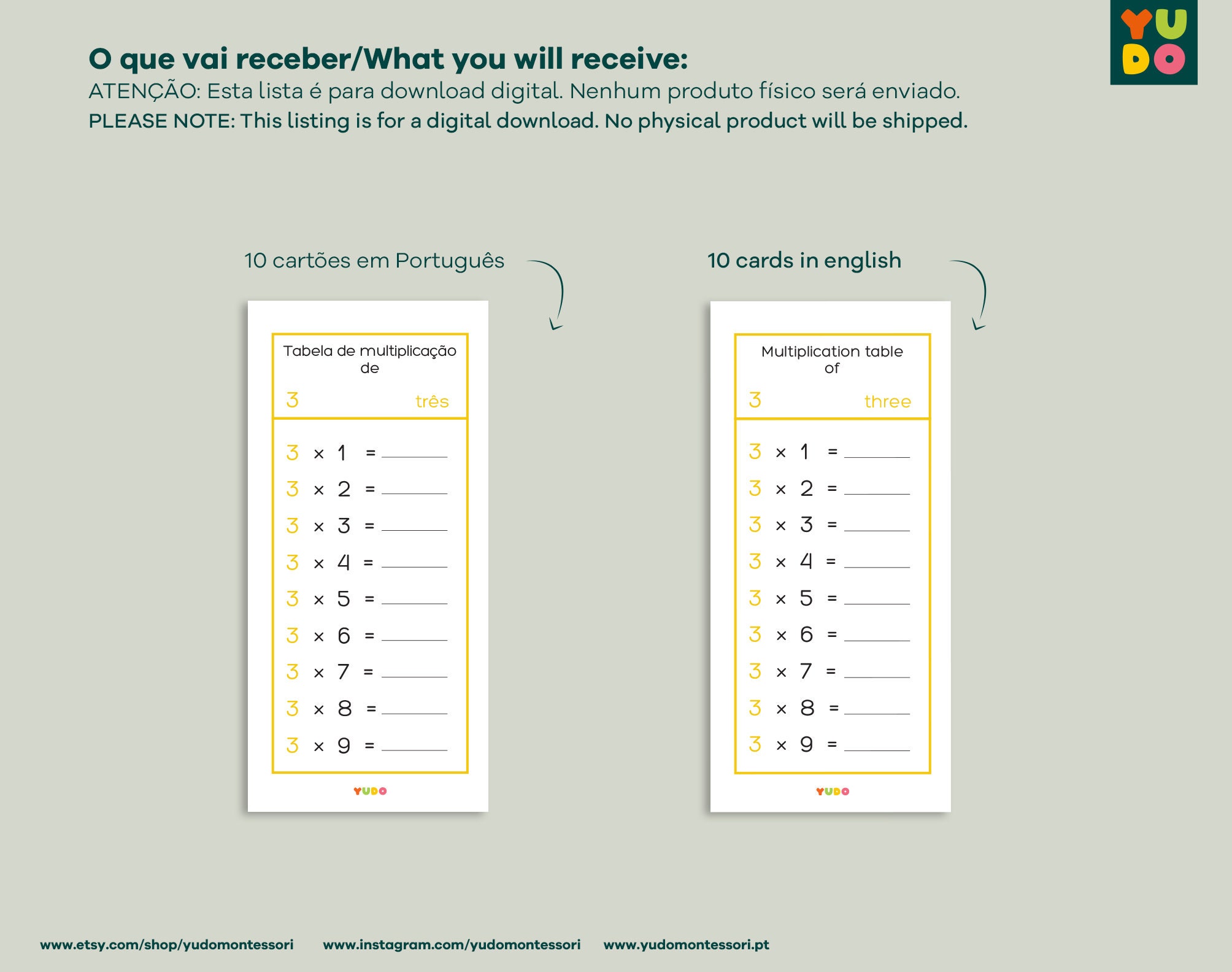 Montessori Table of Multiplication, Multiplication Practice PDF ...