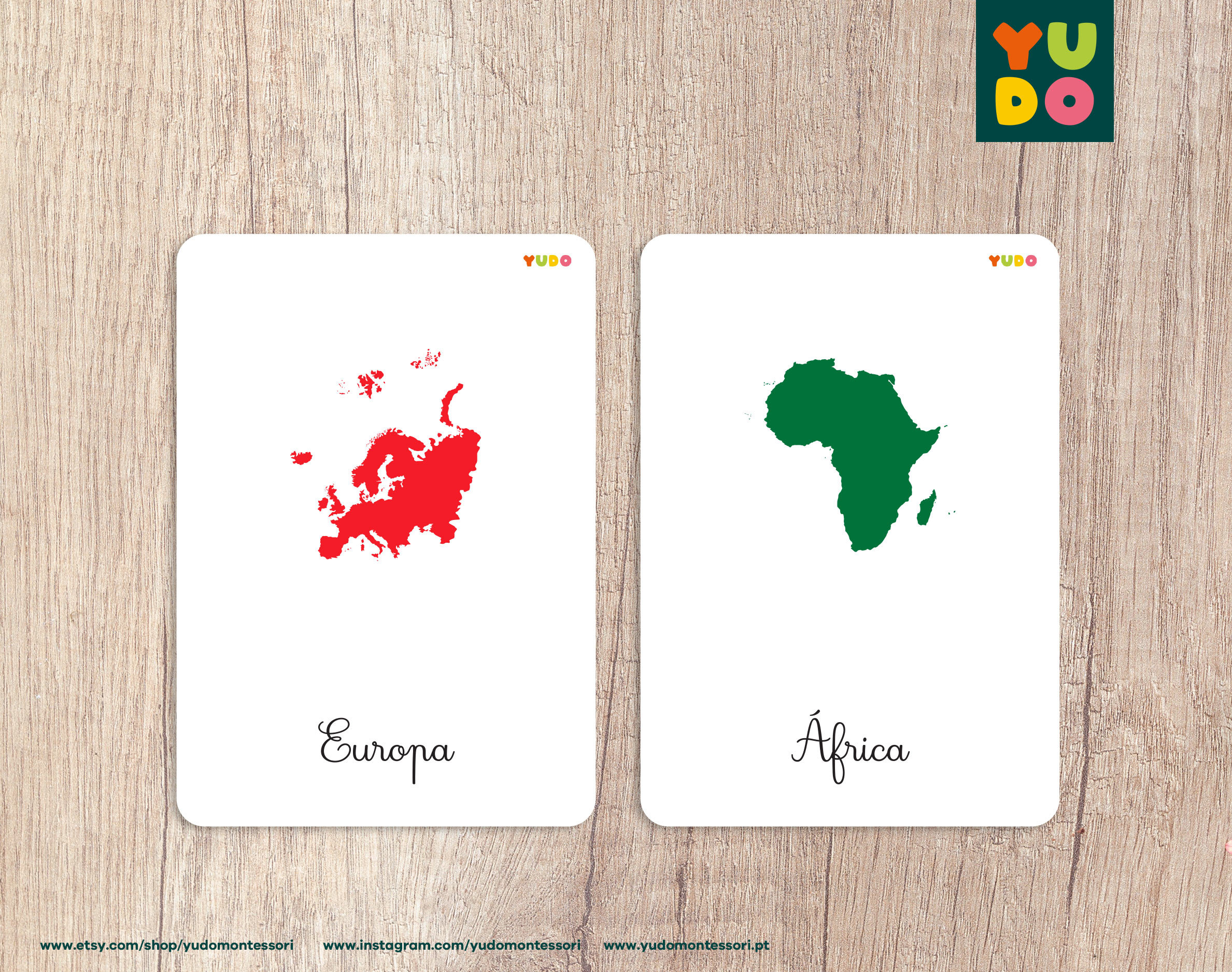 CONTINENTS MAPS, Montessori Cards, Montessori Globe Color-code ...