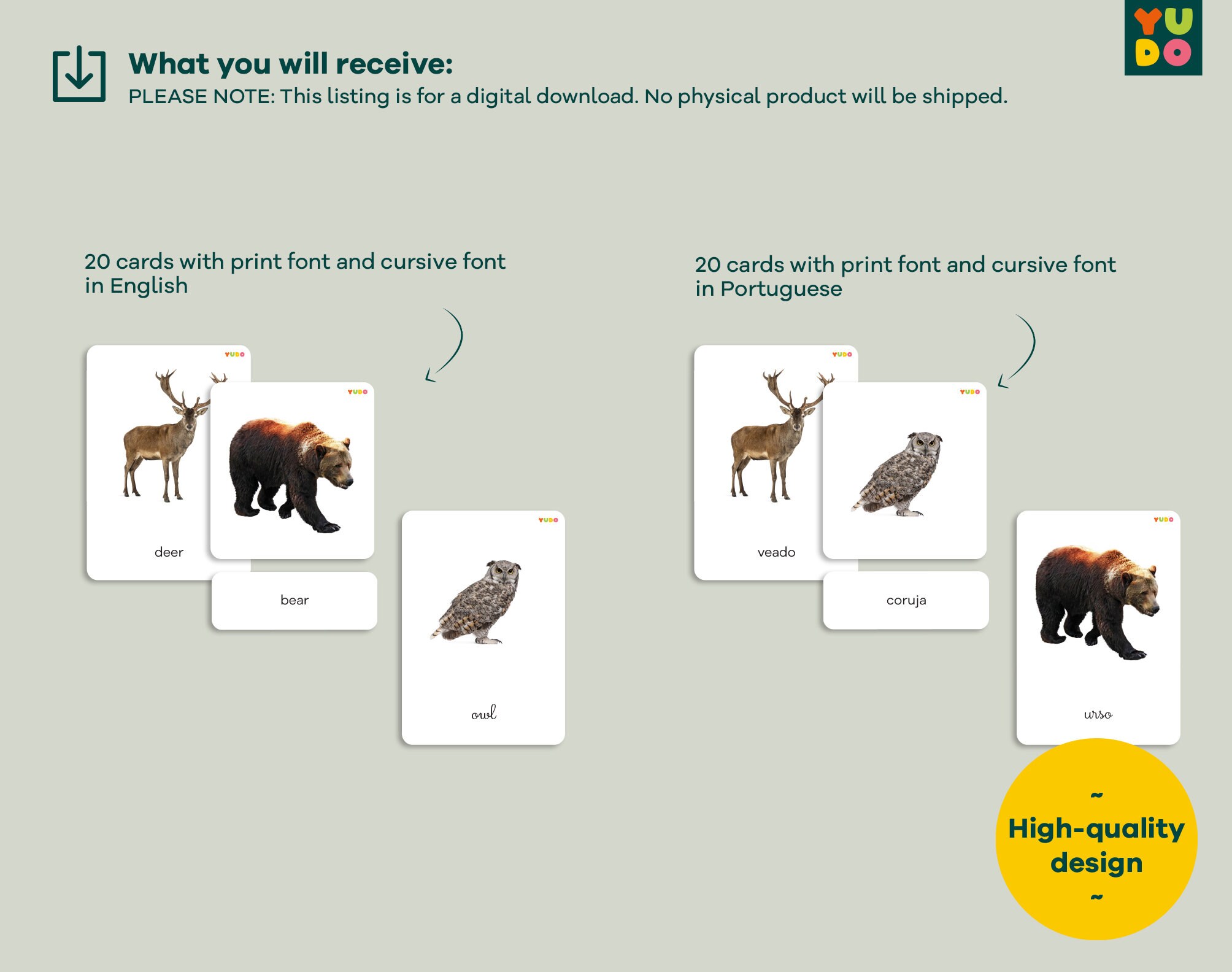 WOODLAND ANIMALS Classification Cards, Instant Download, Wildlife ...