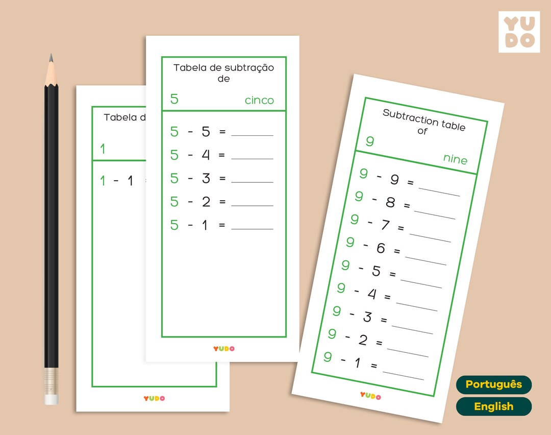 Montessori Subtraction Table, Subtraction Practice, Montessori Math ...