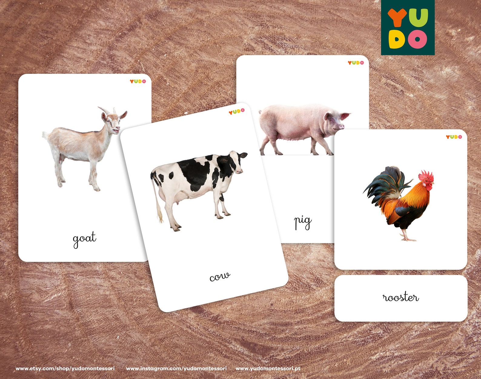 FARM ANIMALS Three Part Cards, Nomenclature Cards, Educational Material ...