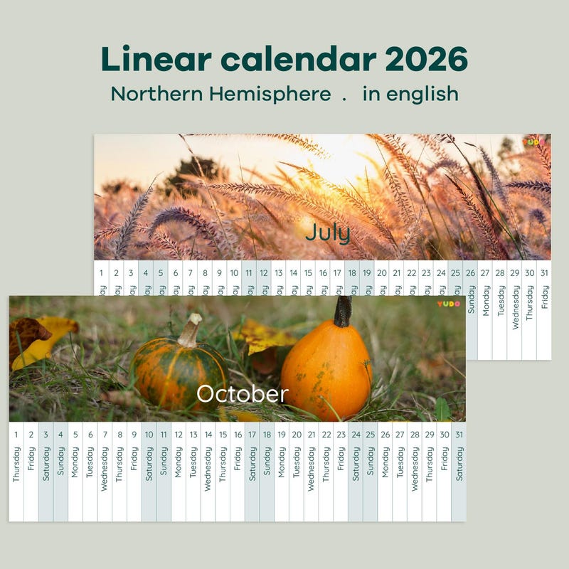 Linear calendar 2026 - Etsy.de