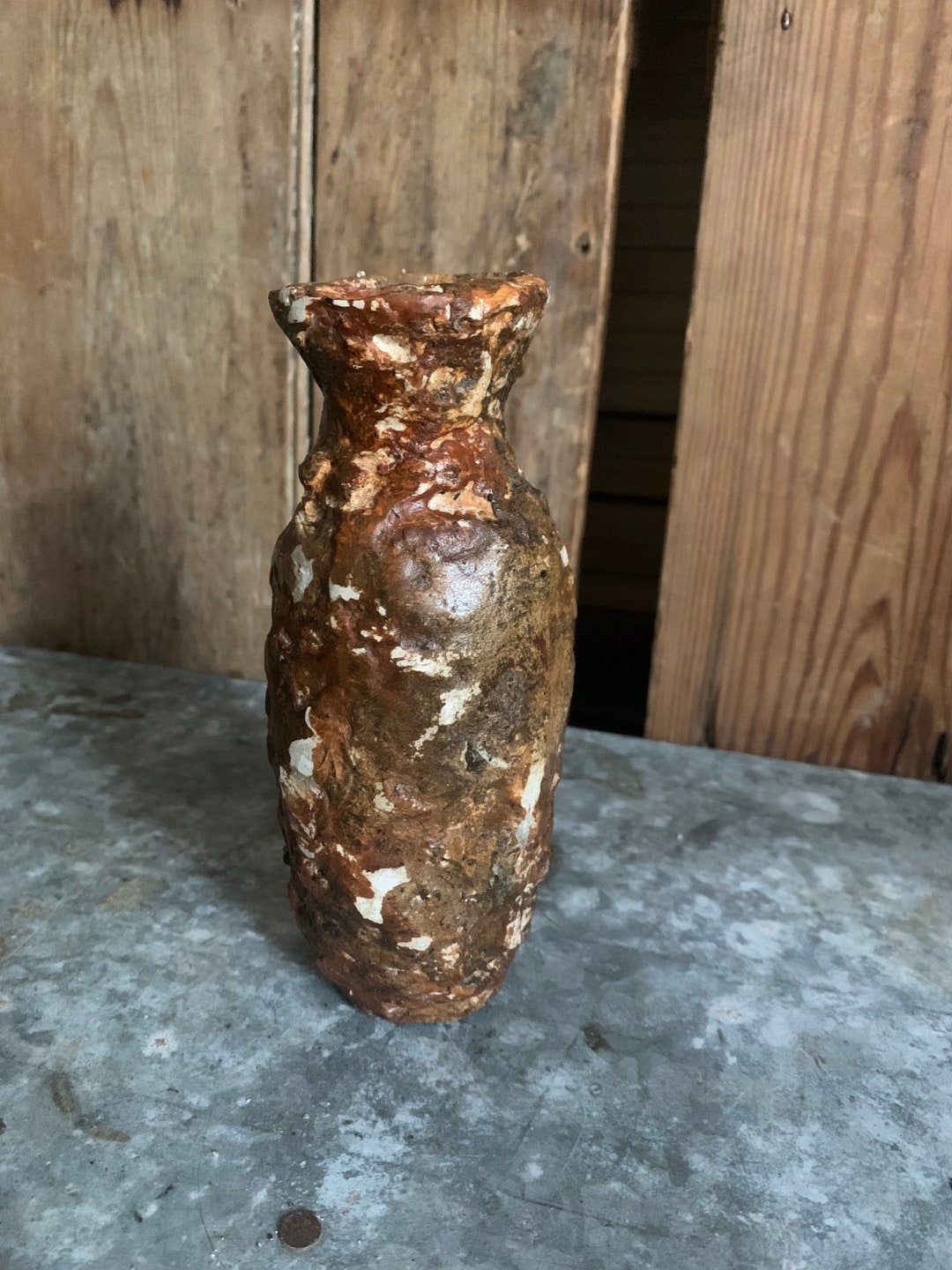 Rustic Bud Vase Up-cycled Texture, Charcoal, Mud and Pigment Ceramic ...