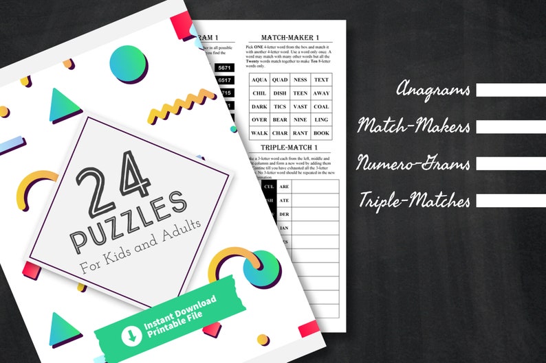 Worksheet Printable Puzzles for Kids, Brain Teasers Word Games for ...