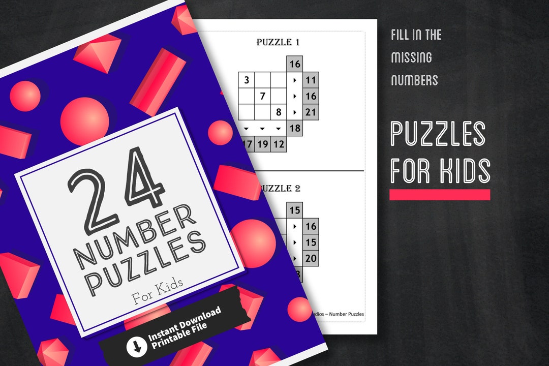 Printable Number Puzzles for Kids With Brain Teasing Riddles, Instant ...