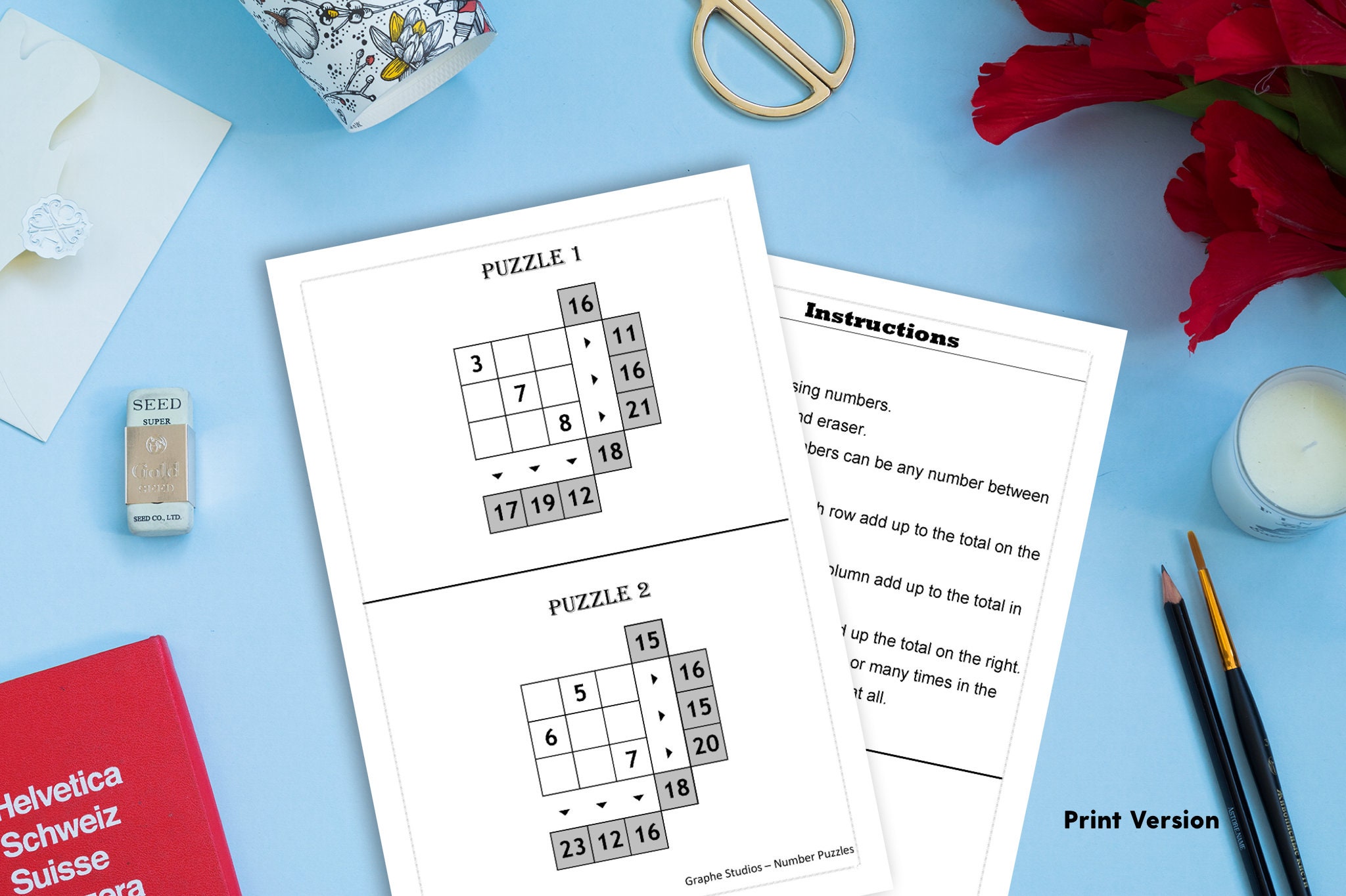 Printable Number Puzzles for Kids With Brain Teasing Riddles, Instant ...